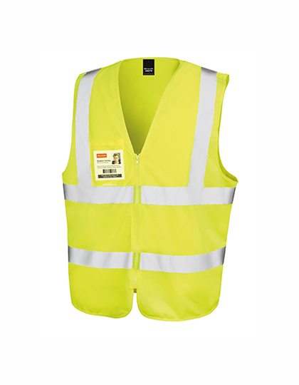 Vesta Result Safe-Guard Zip I.D. Safety Tabard Fluorescent Yellow ...